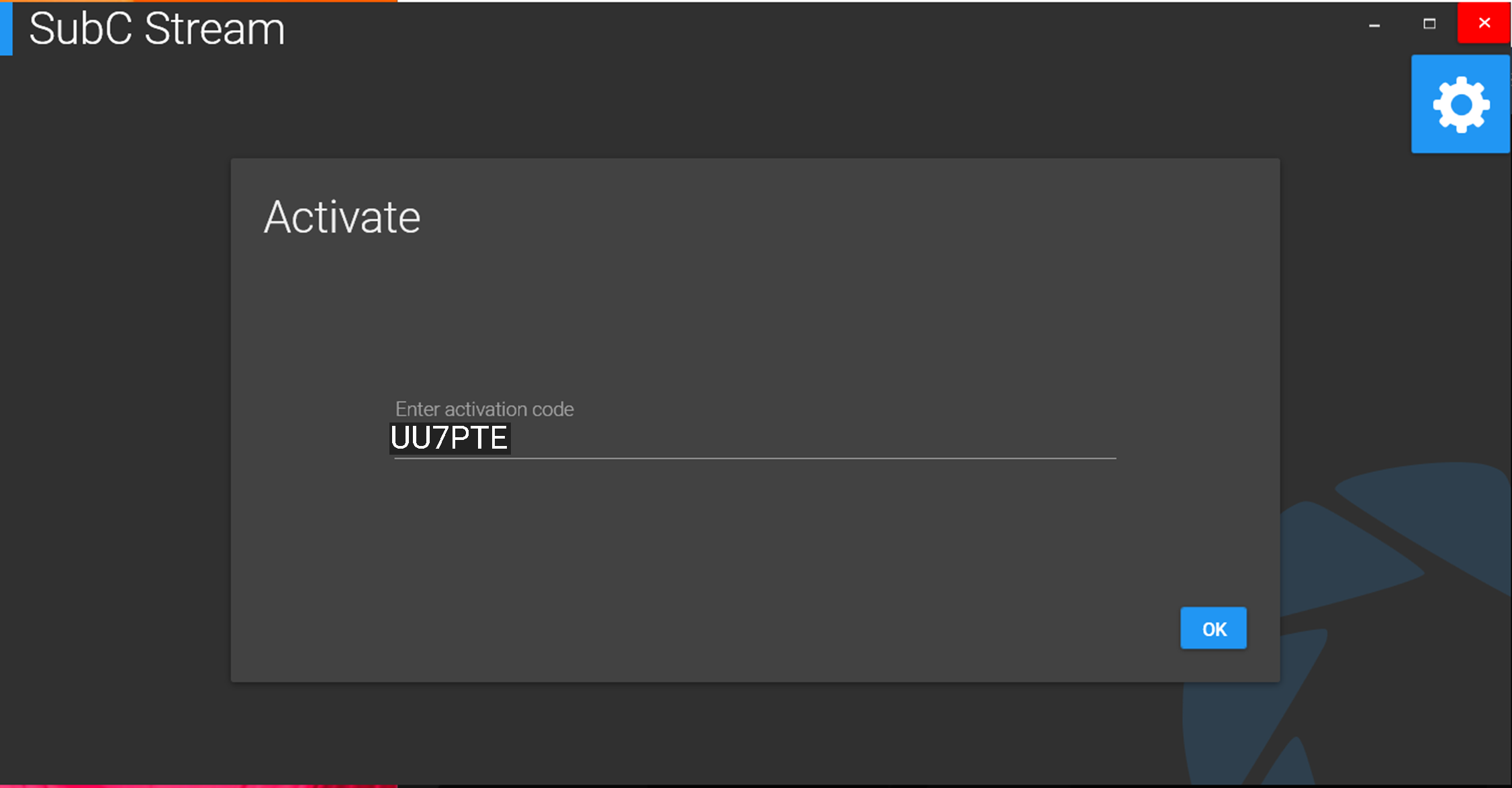 Activate a New PC in SubC Stream