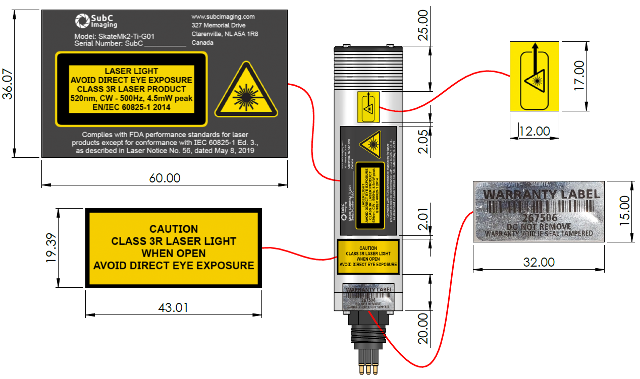 Grid Laser Labeling Information SkateMk2-Ti-G01